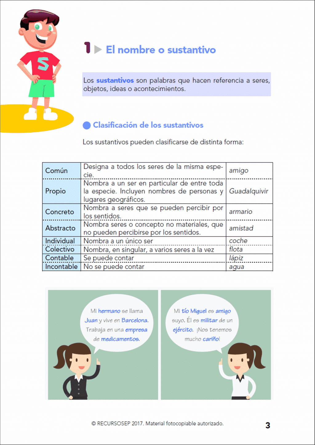 clasificacion de los sustantivos – tipos de palabras