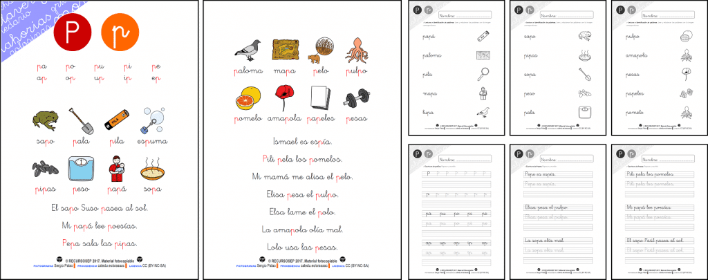 Taller de Lectoescritura REcursosEP letras M-L-P-T-S -Orientacion Andujar