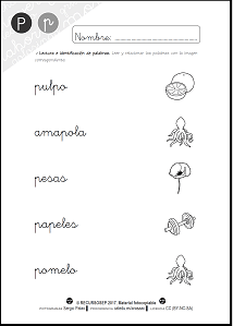 Cartilla para leer – P