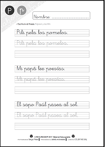 Cartilla para leer – P