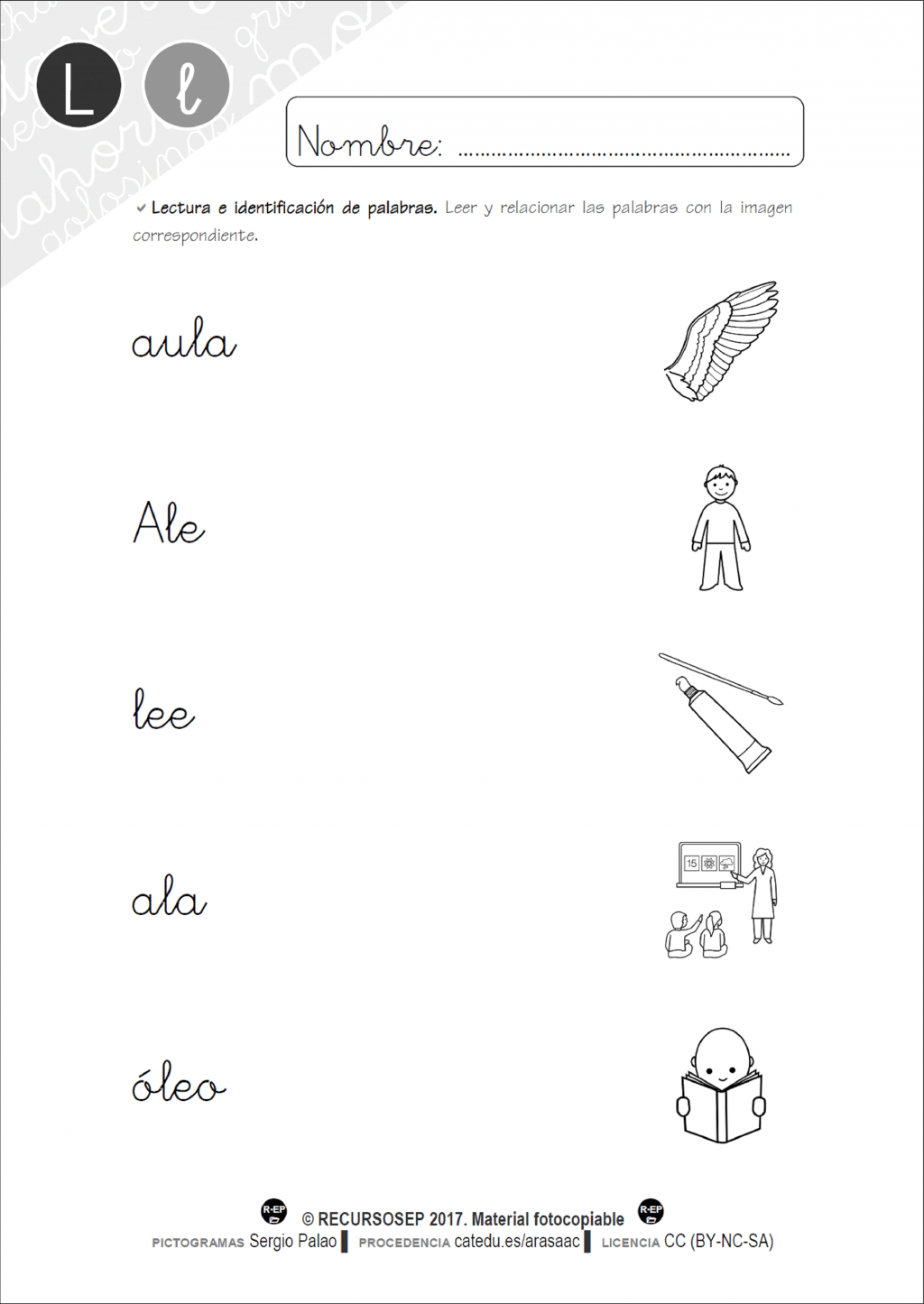 Cartilla para leer – L