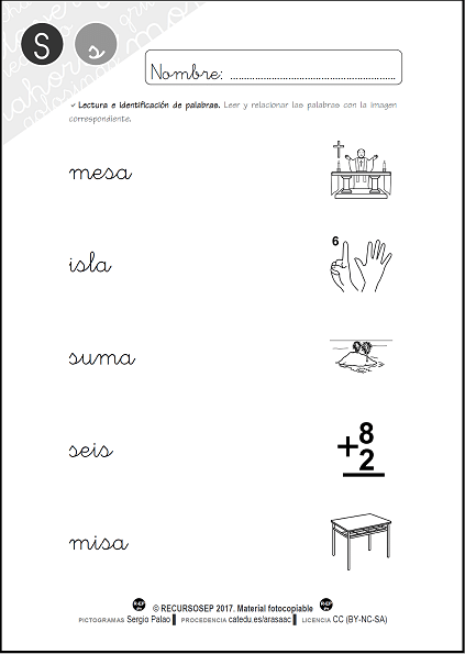 Cartilla para leer – S