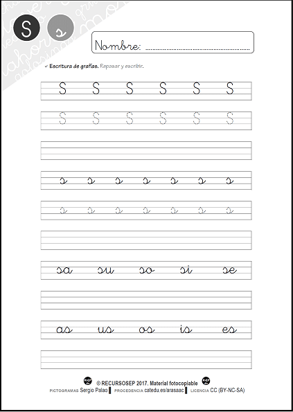 Cartilla para leer – S