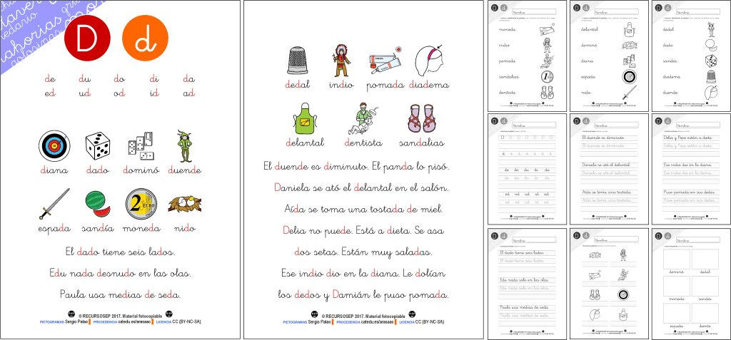 Cartilla para leer – D