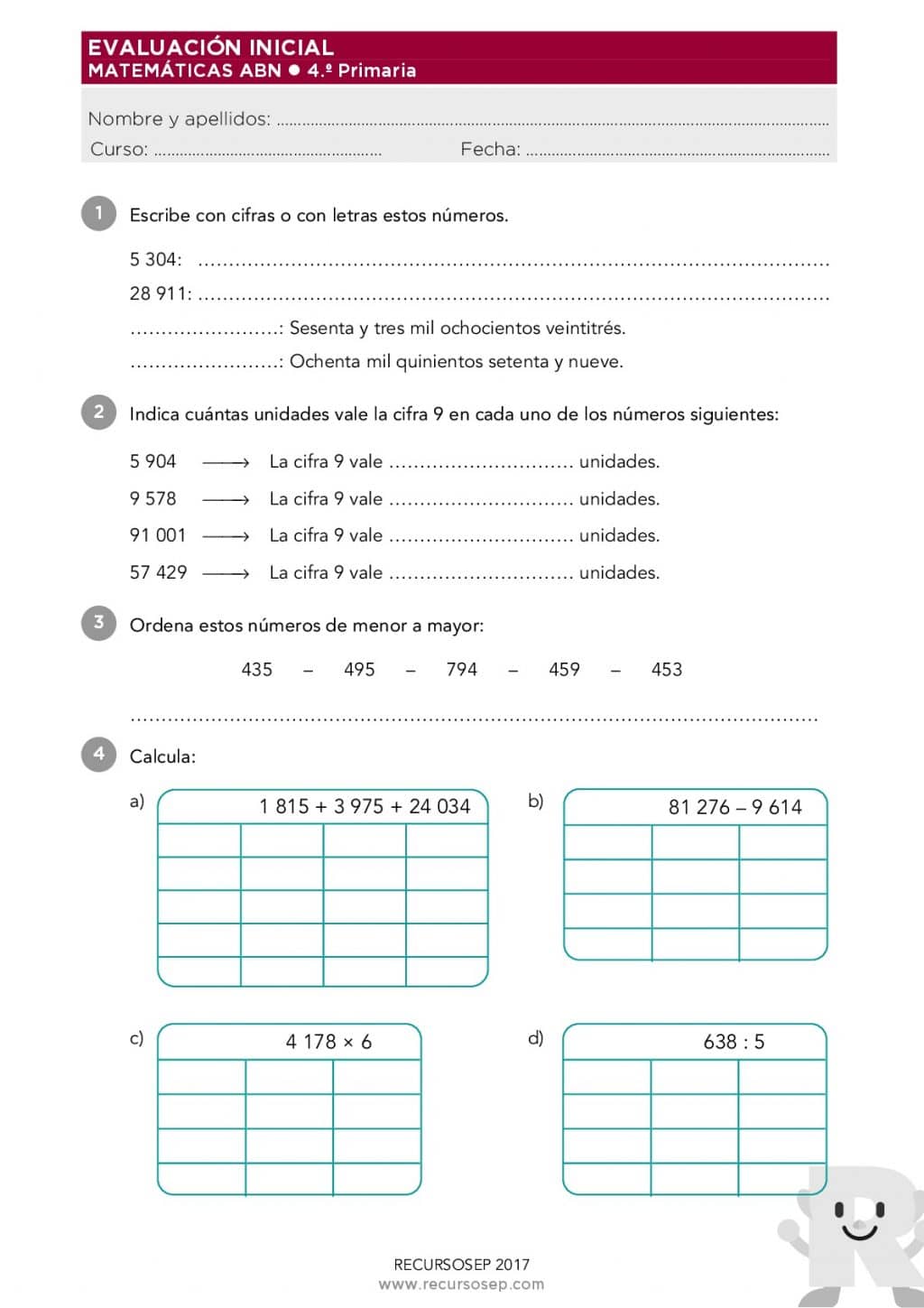 evaluacion-inicial-recursosep-matematicas-4-primaria—abn-001 evaluacion-inicial-recursosep-matematicas-4-primaria—abn-001