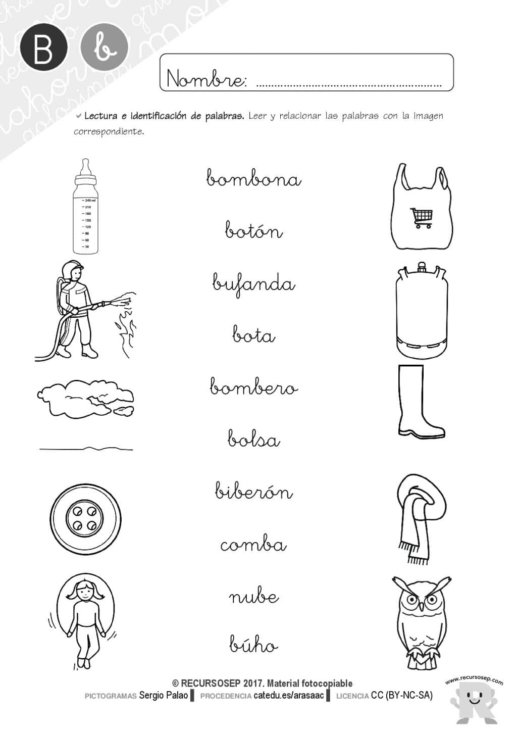 Taller de lectoescritura CUADERNILLO LETRA B Lectura y escritura