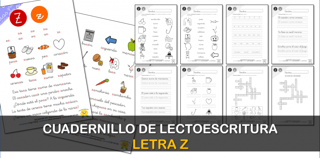 Cuadernillo de lectura y escritura: letra Z