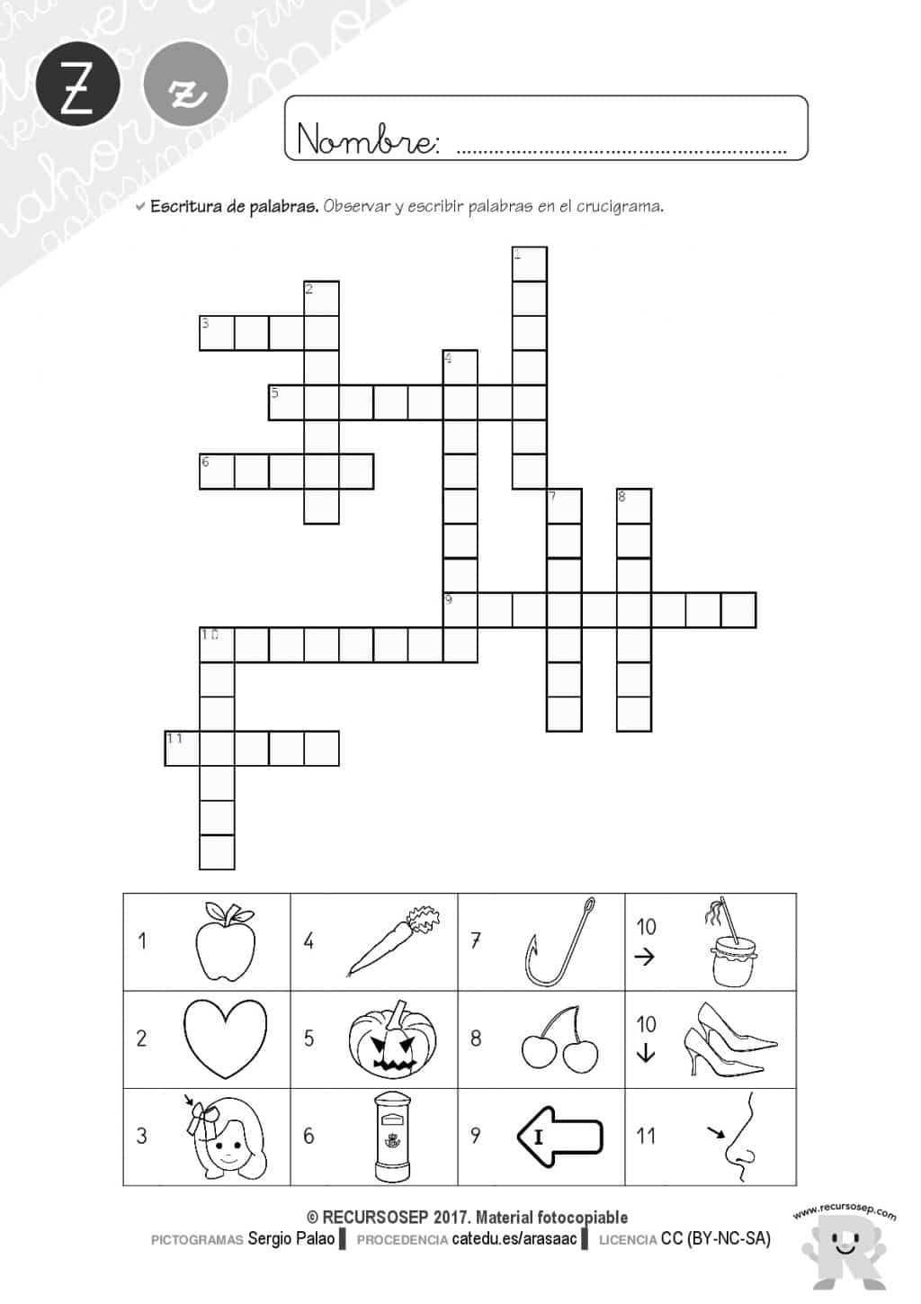 Cuadernillo de lectura y escritura: letra Z