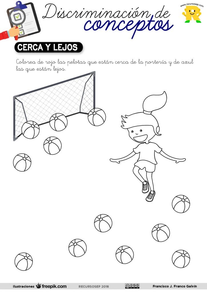 Discriminación de conceptos: cerca-lejos y encima-debajo