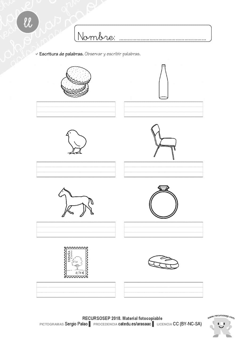 Cuadernillo de lectura y escritura: grupo LL