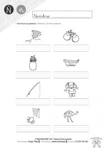 Cuadernillo de lectura y escritura: letra Ñ