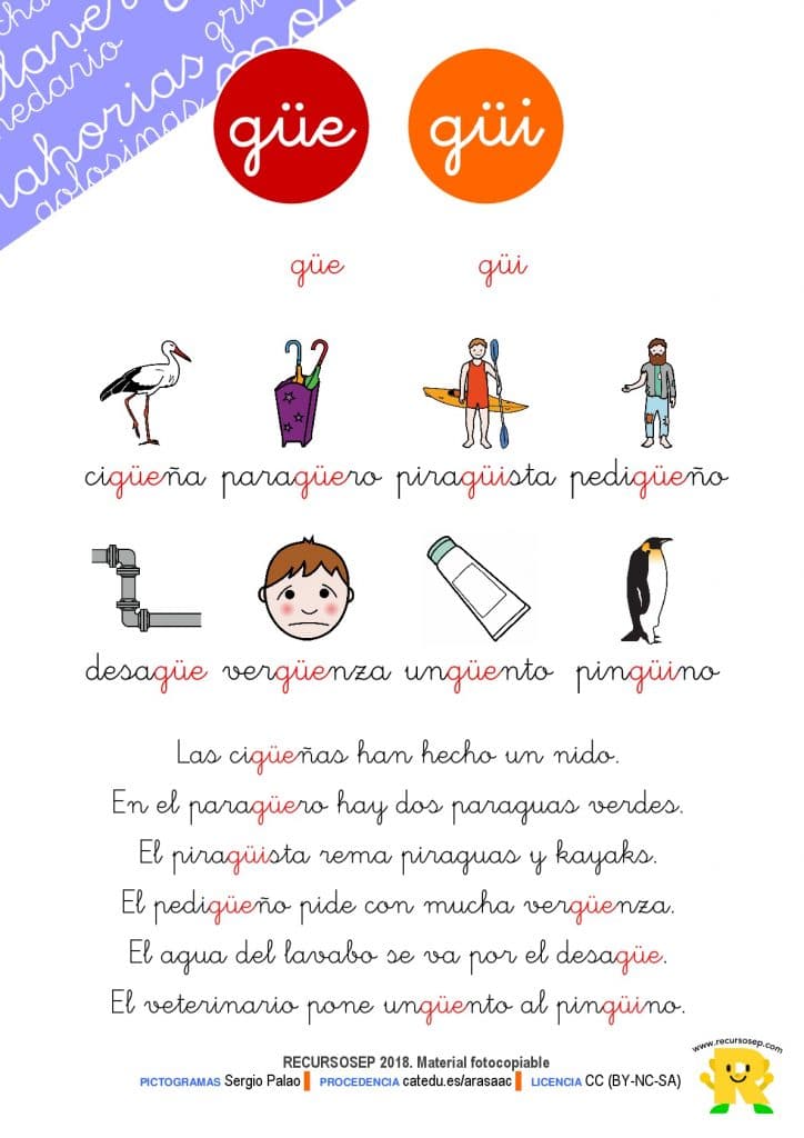 Cuadernillo de lectura y escritura: GÜE – GÜI