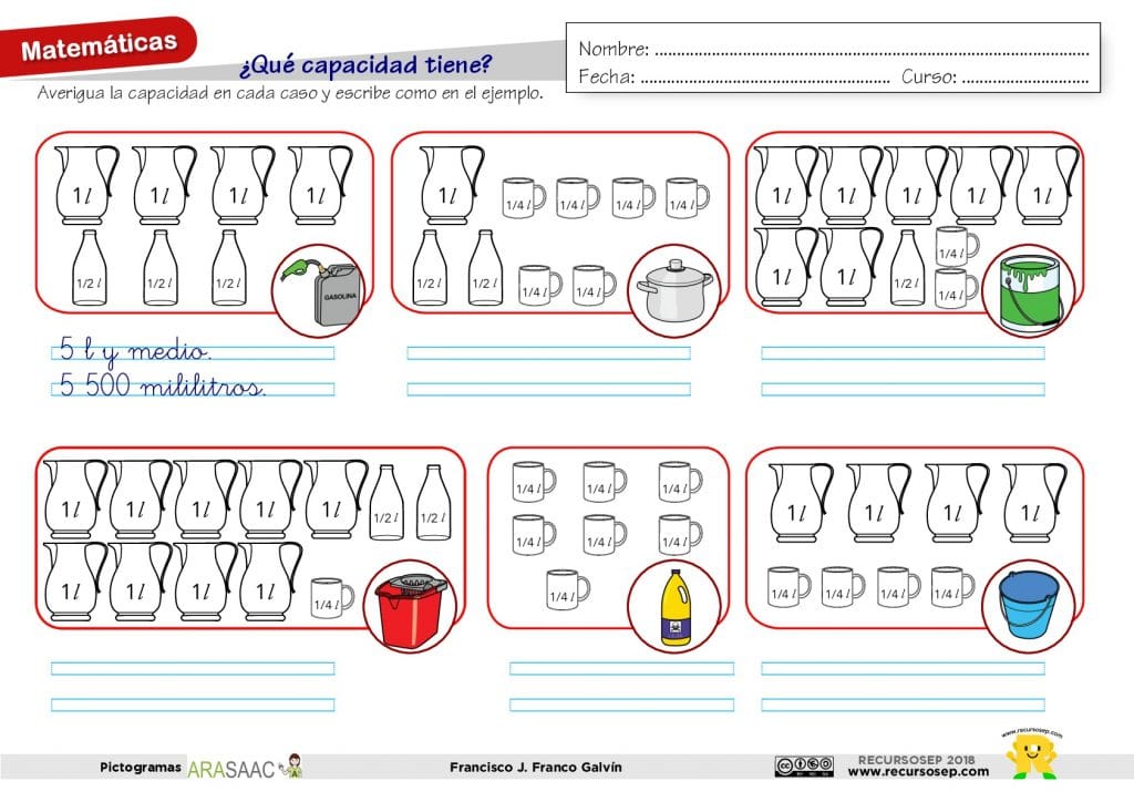 ¿Qué capacidad tiene? – Equivalencias con descomposiciones