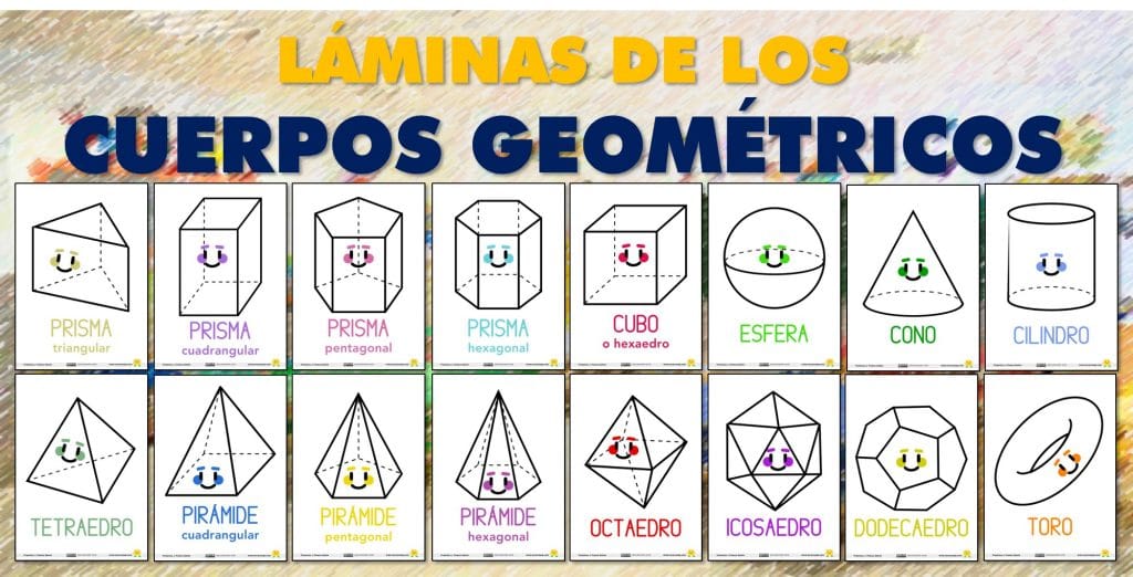 Láminas de los cuerpos geométricos para el aula