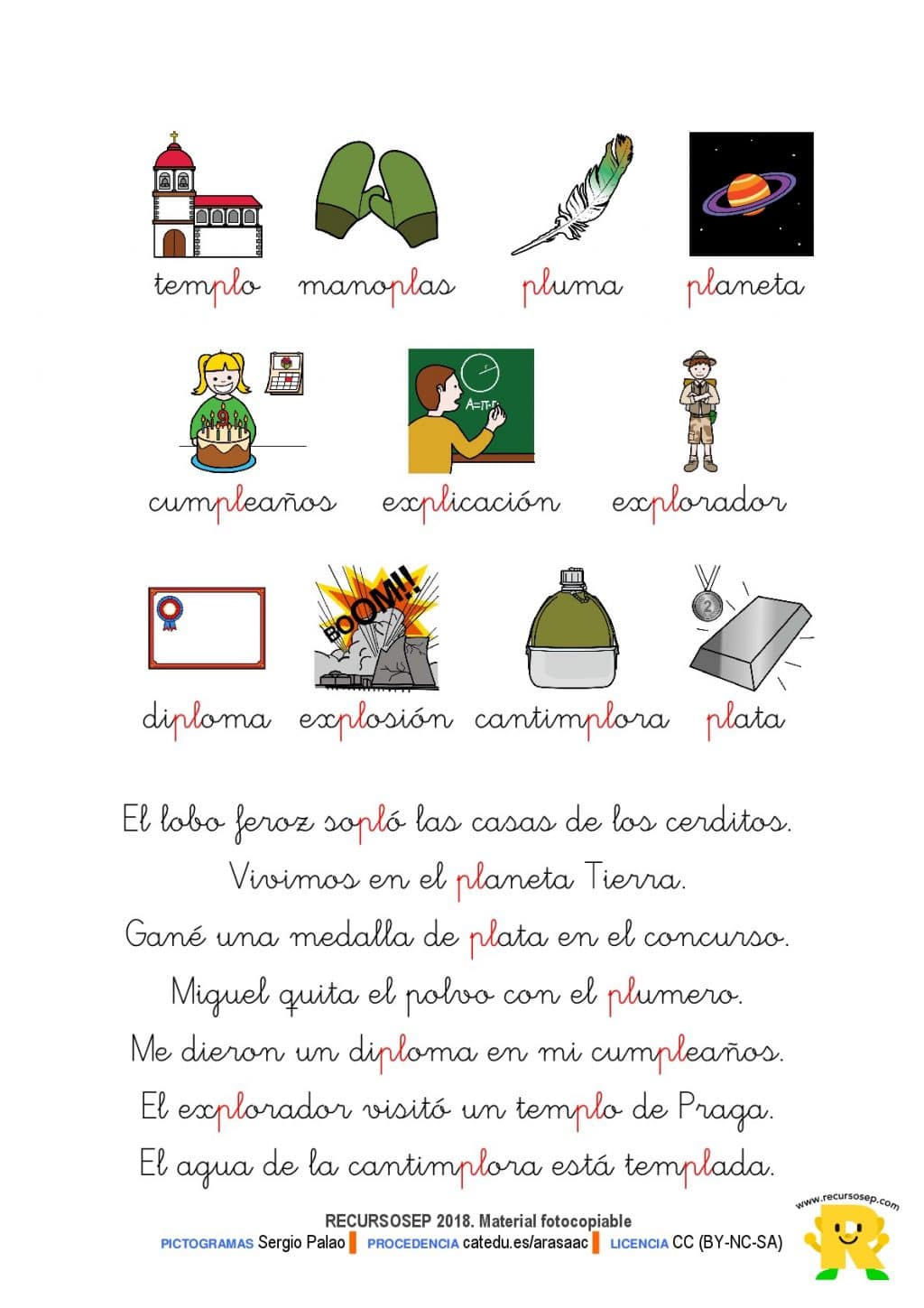 Cuadernillo de lectura y escritura: trabada PL