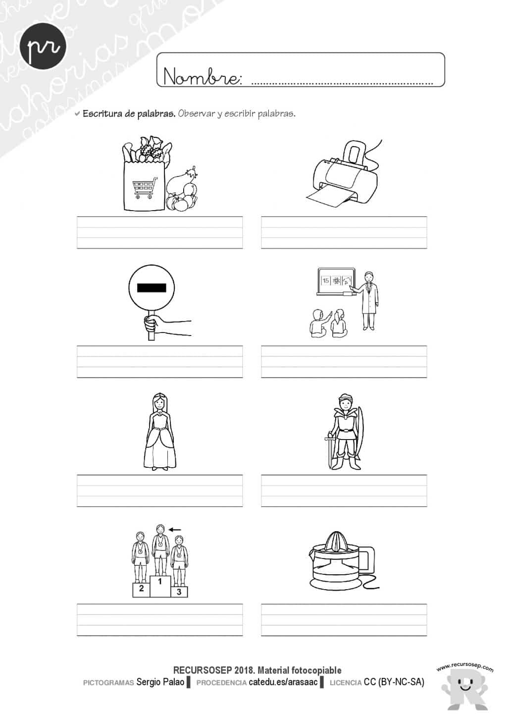 Cuadernillo de lectura y escritura: trabada PR