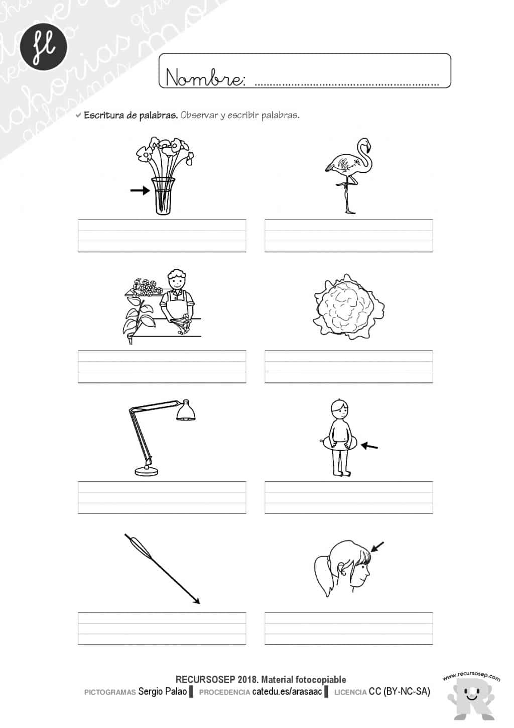 Cuadernillo de lectura y escritura: trabada FL