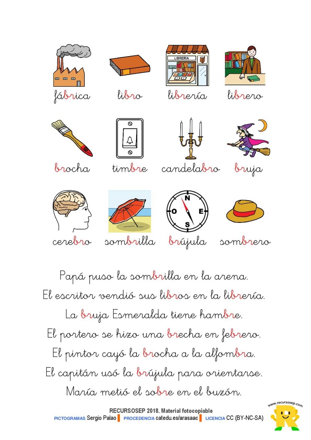 Cuadernillo de lectura y escritura: trabada BR