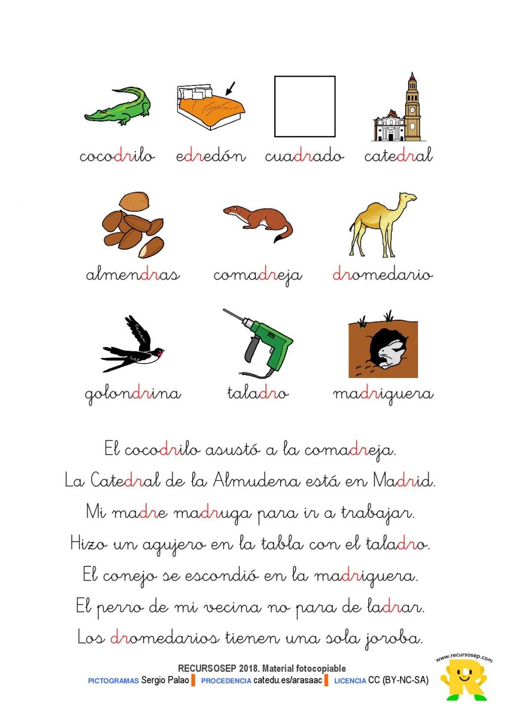 Cuadernillo de lectura y escritura: trabada DR