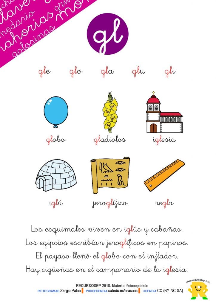 Cuadernillo de lectura y escritura: trabada GL