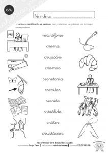 Cuadernillo de lectura y escritura: trabada CR