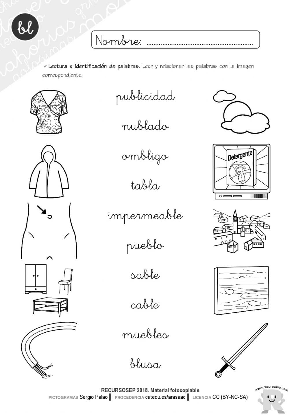 Cuadernillo de lectura y escritura: trabada BL