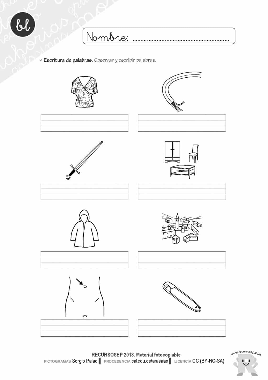 Cuadernillo de lectura y escritura: trabada BL