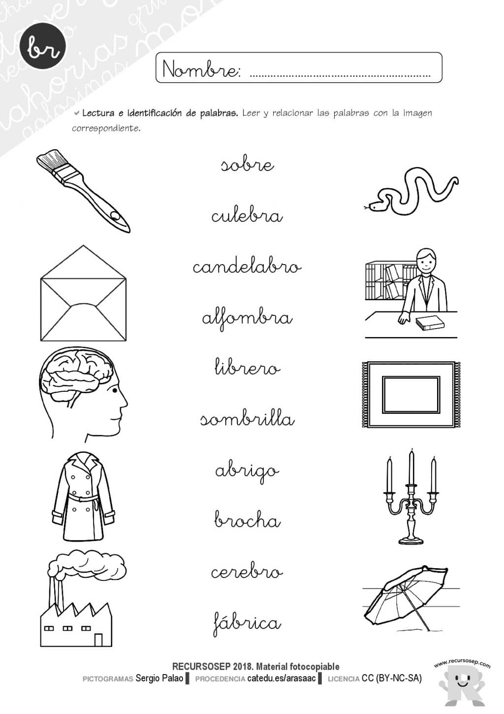Cuadernillo de lectura y escritura: trabada BR