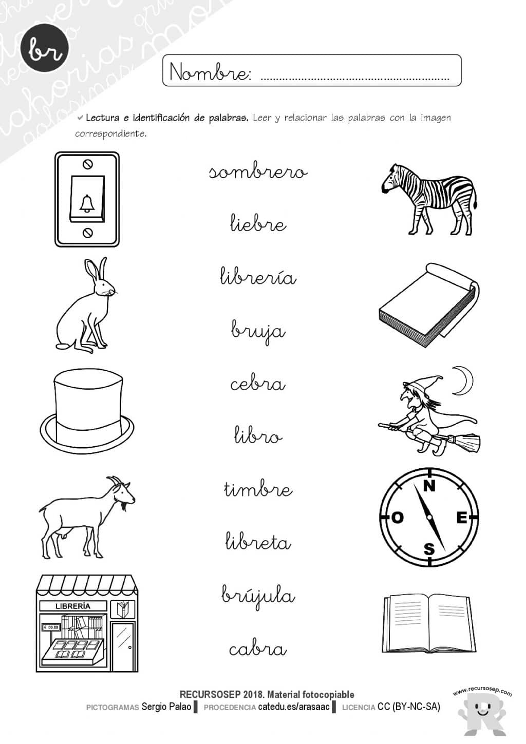 Cuadernillo de lectura y escritura: trabada BR