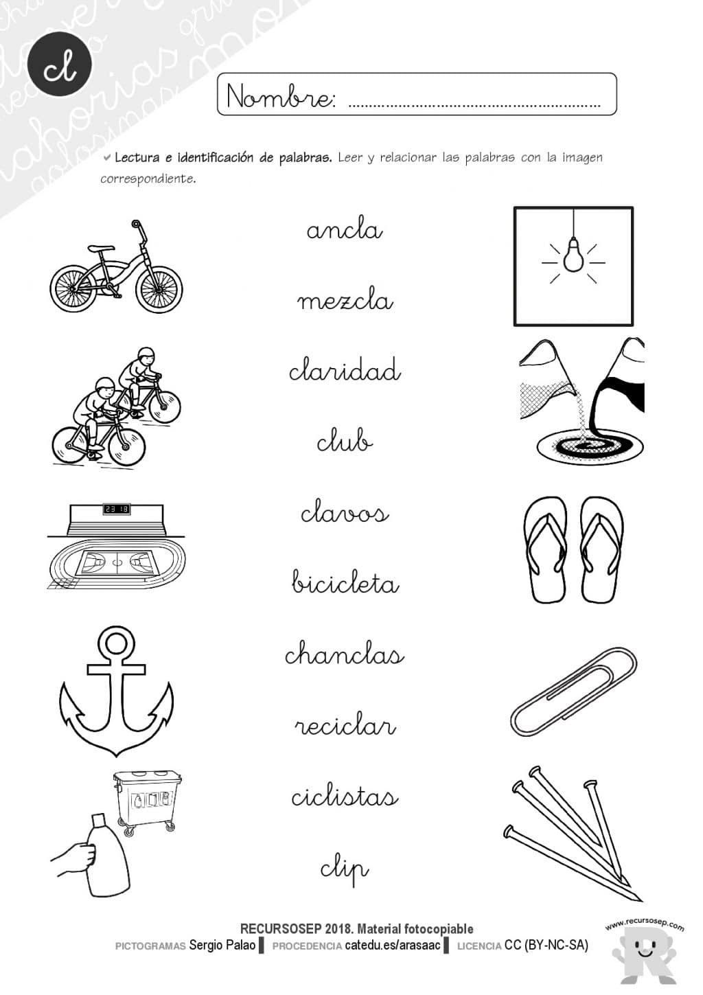 Cuadernillo de lectura y escritura: trabada CL