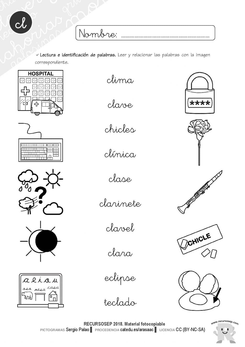 Cuadernillo de lectura y escritura: trabada CL