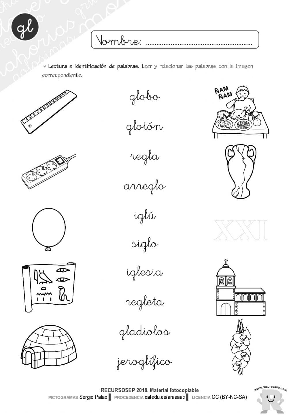 Cuadernillo de lectura y escritura: trabada GL