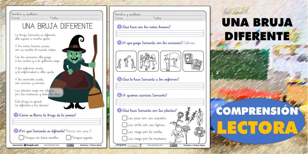 Una bruja diferente – Comprensión Lectora (1.º y 2.º de Primaria)