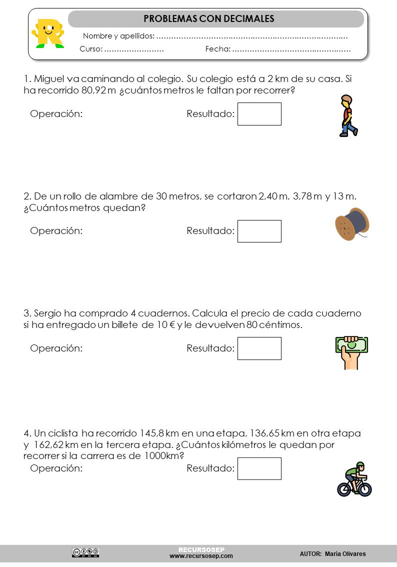 Ejercicio De Problemas De Operaciones Con Decimales | Images and Photos ... Ejercicio De Problemas De Operaciones Con Decimales | Images and Photos ...