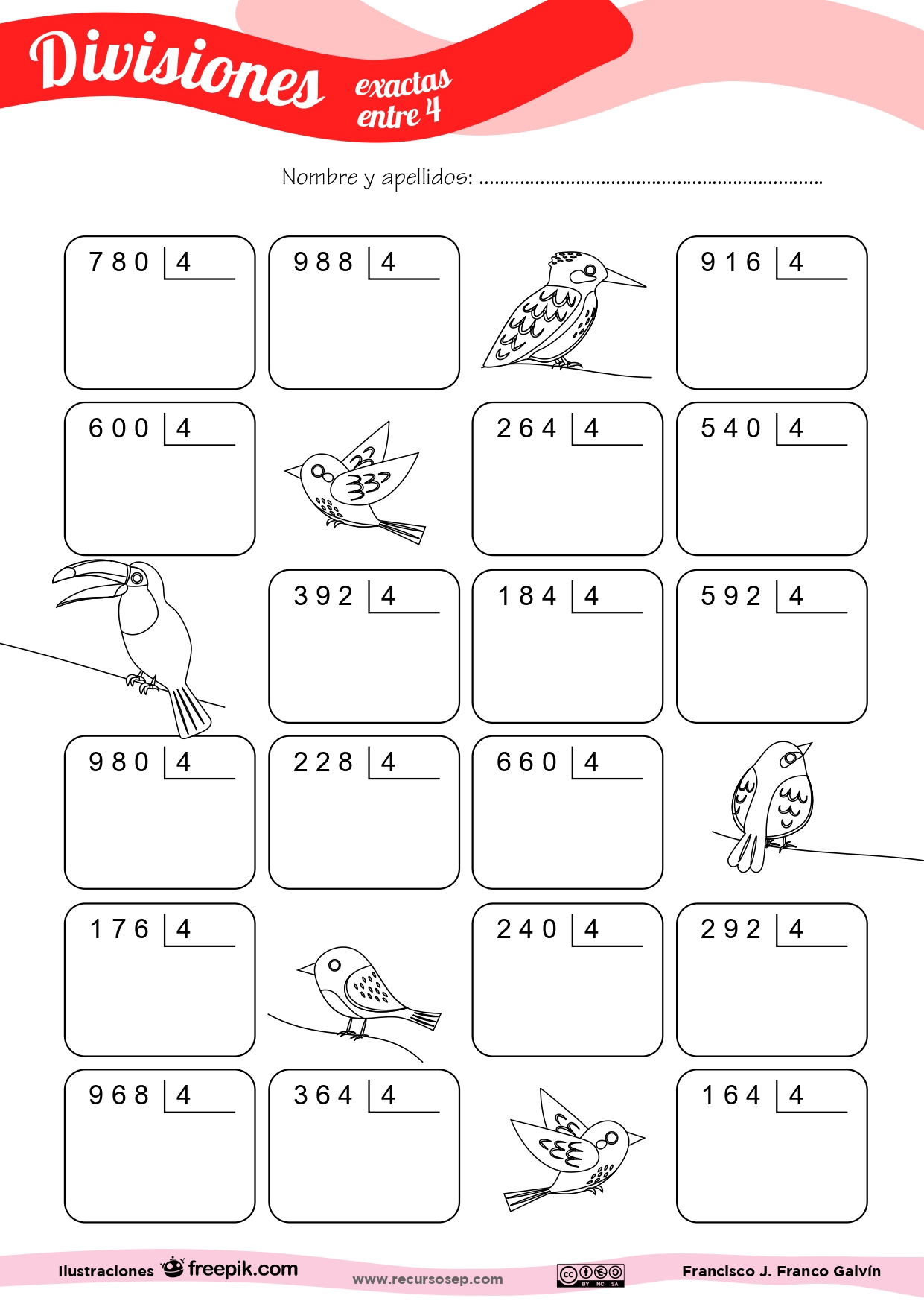 Fichas De Divisiones Exactas Profe Recursos Images