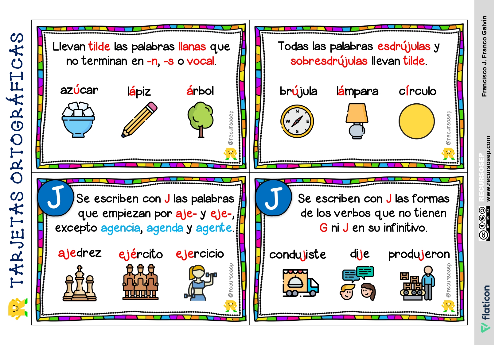 26 TARJETAS ORTOGRÁFICAS (GRATIS)