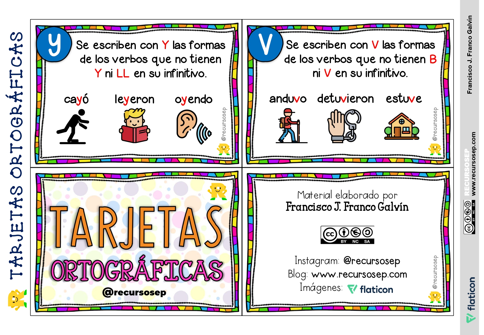 26 TARJETAS ORTOGRÁFICAS (GRATIS)