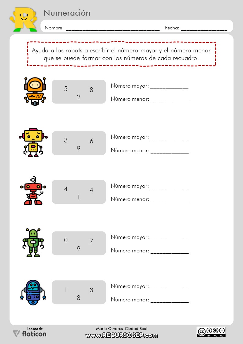 formar número mayor y menor (1)