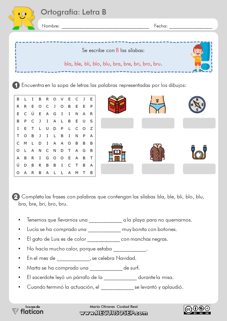 regla ortográfica b