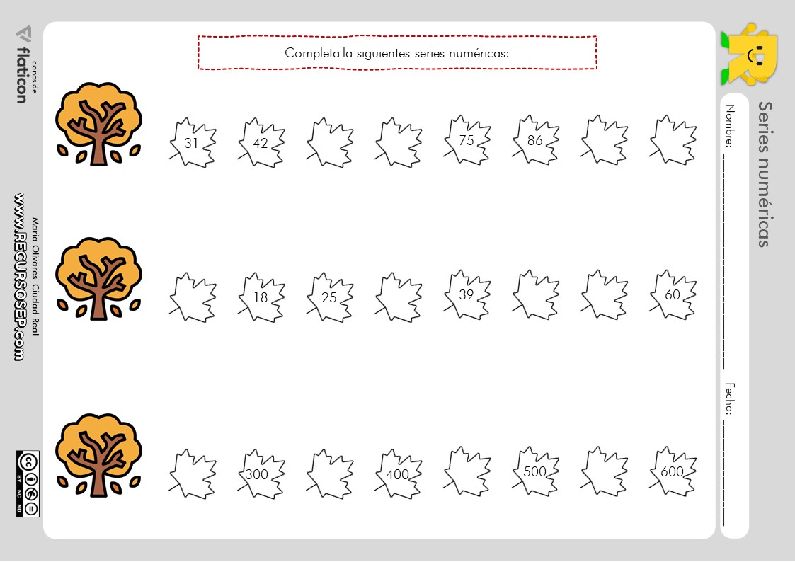 series numéricas otoñales (3)