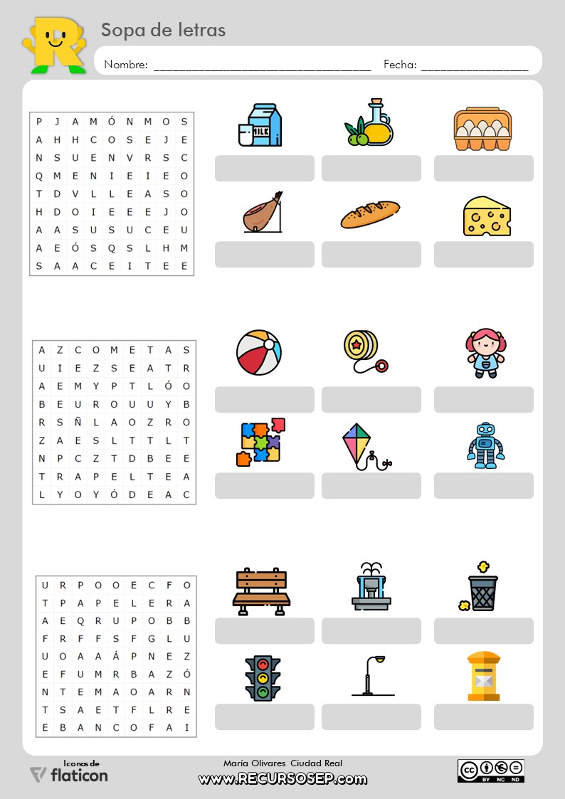 sopa de letras vocabulario
