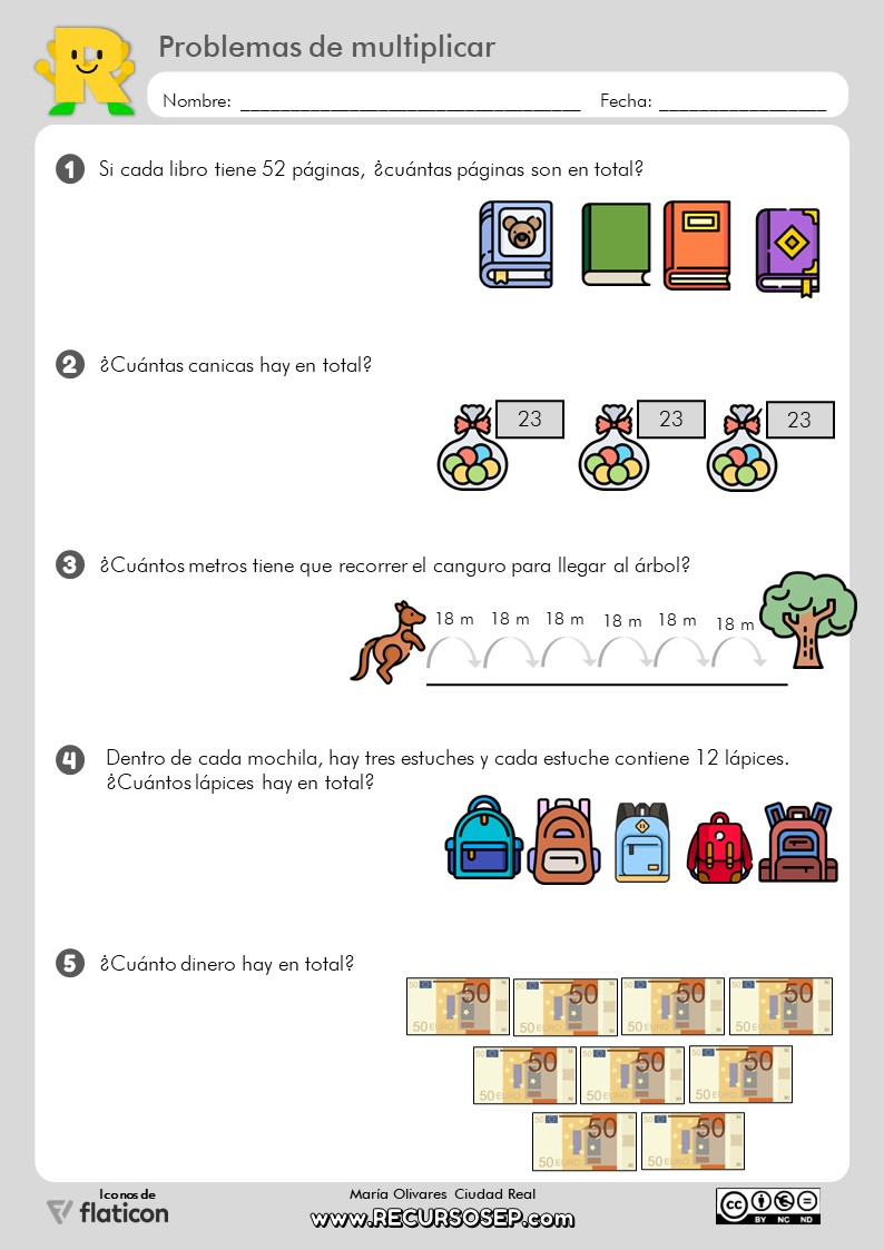 problemas multiplicar