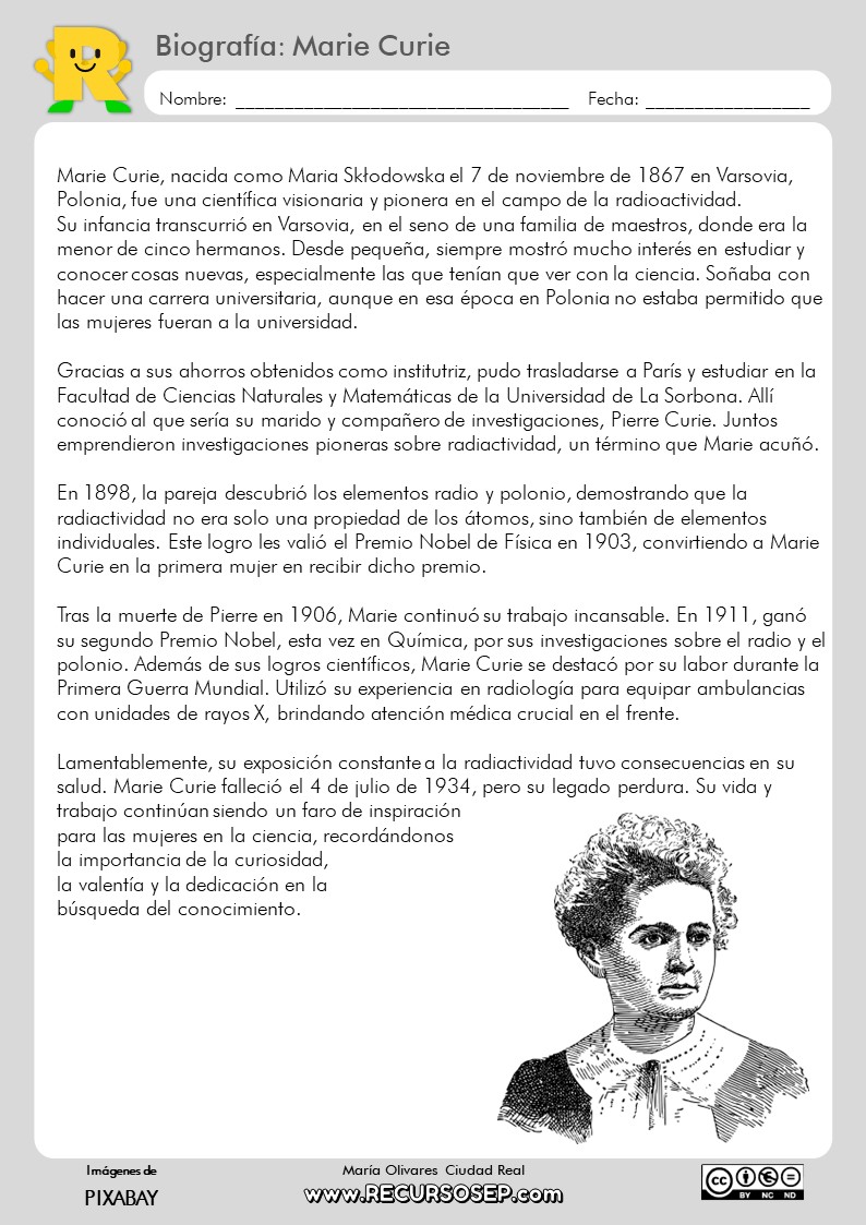 biografía Marie Curie (1)