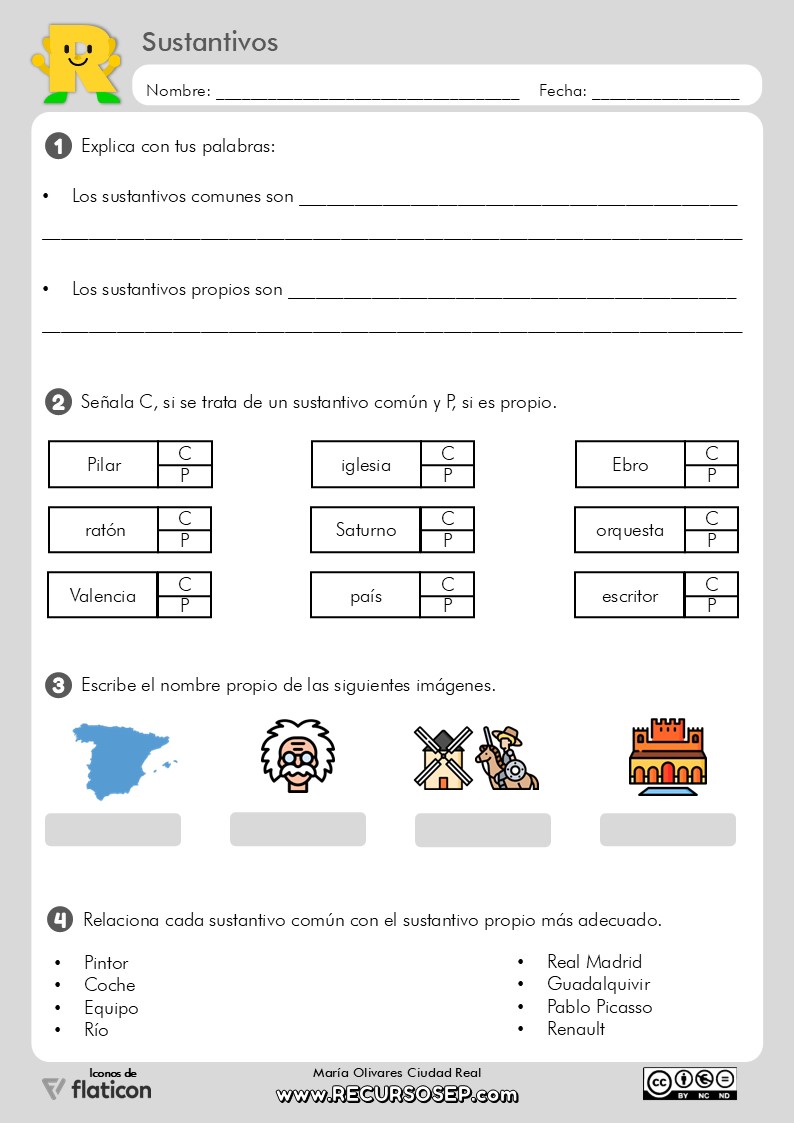 sustantivos propios o comunes