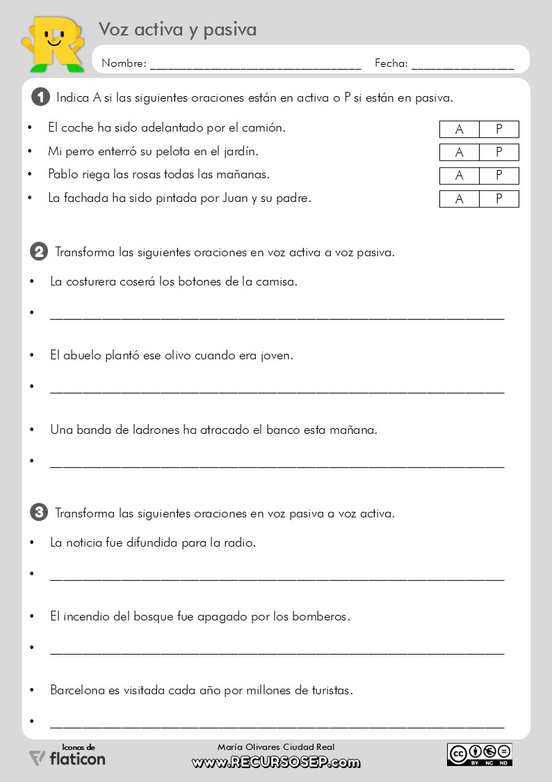 frases activas y pasivas