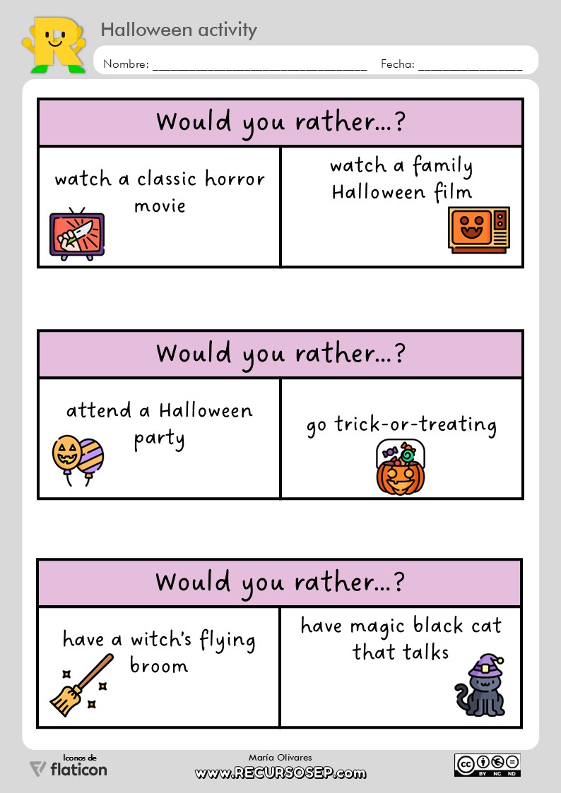 Halloween speaking activity (2)