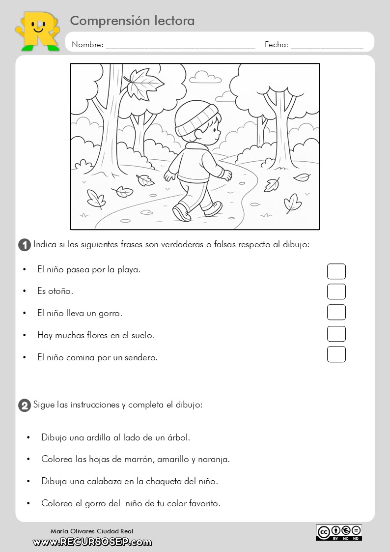actividades dibujo otoño