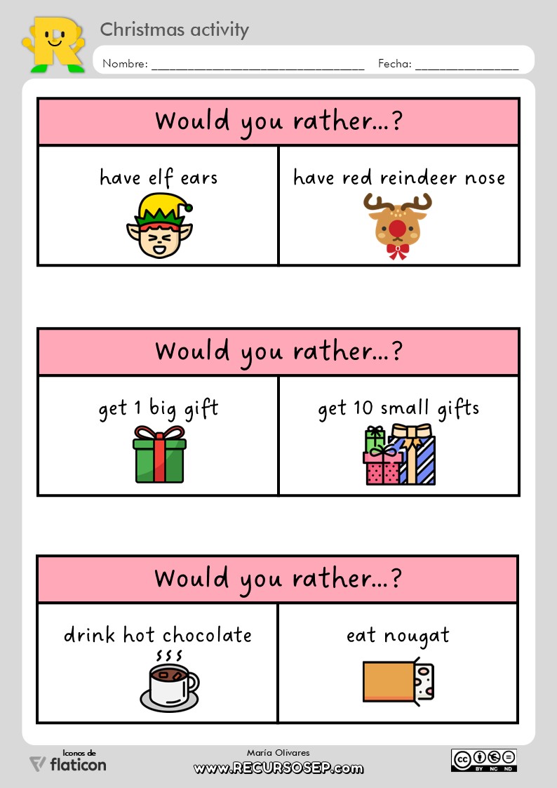Christmas speaking activity (2)
